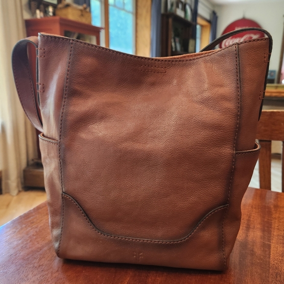 Frye | Bags | New Frye Brown Leather Side Pocket Hobo Shoulder Bag ...
